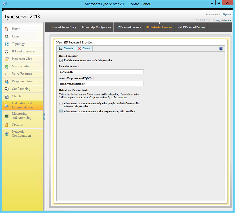 Federation von Skype for Business / Lync On-Premise zu deHOSTED Skype ...