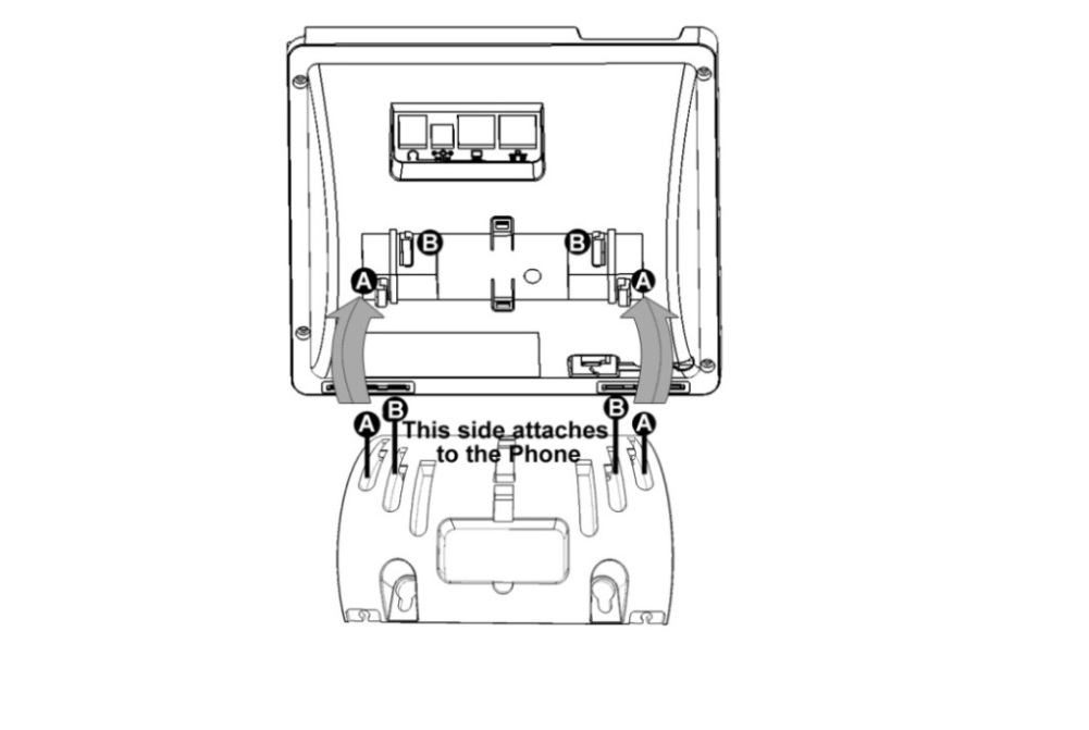 Audiocodes 420HD, 430HD, 440HD IP-Phone - Standfußbefestigung an der ...